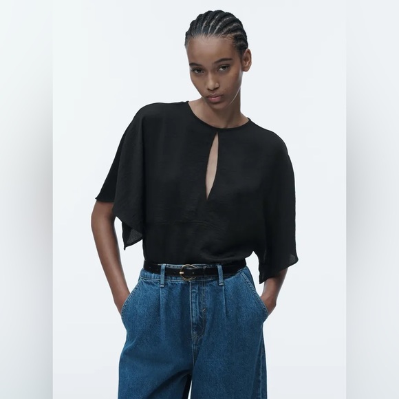Tops | Zara Front Vent Top | Poshmark
